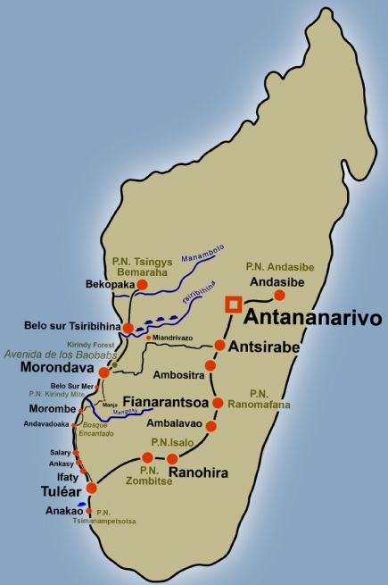 Mapa de Madagascar - Mapa Físico, Geográfico, Político, turístico y ...